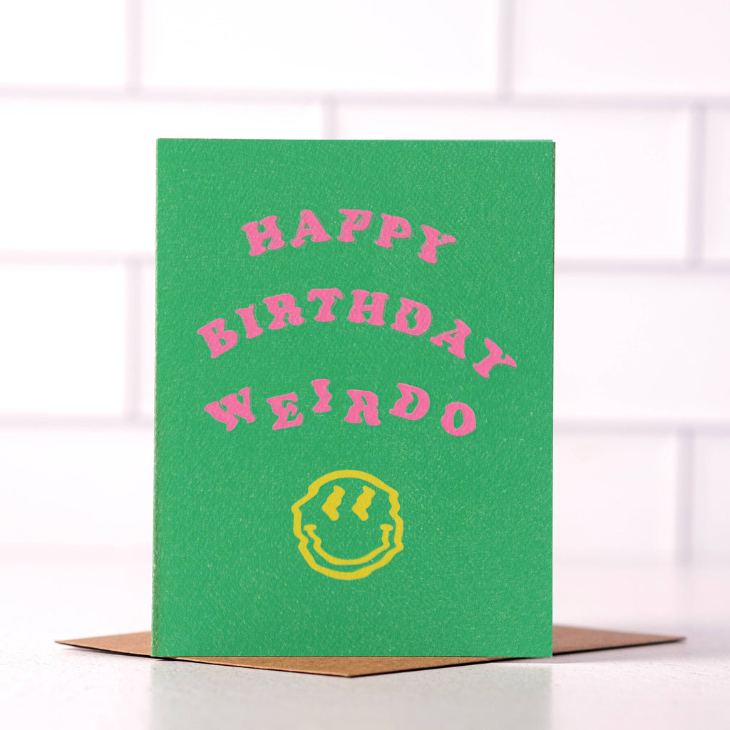 Happy Birthday Weirdo - Funny Trippy Birthday Card – Sugar + Spruce A ...